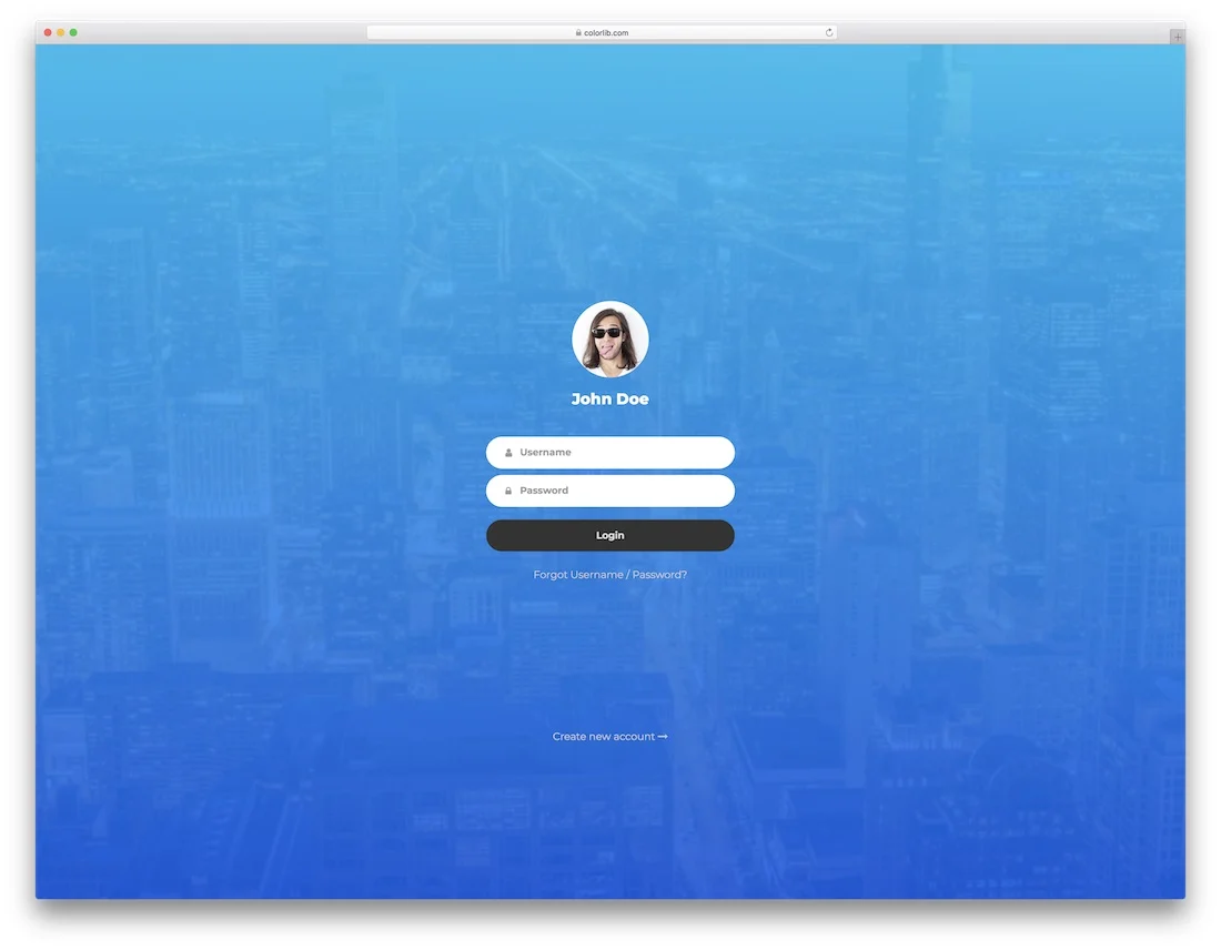 30 Formulários de Login HTML5 e CSS3 Gratuitos