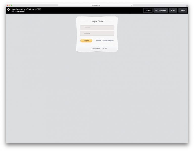 30 Formulários de Login HTML5 e CSS3 Gratuitos