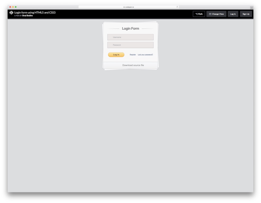 30 Formulários de Login HTML5 e CSS3 Gratuitos