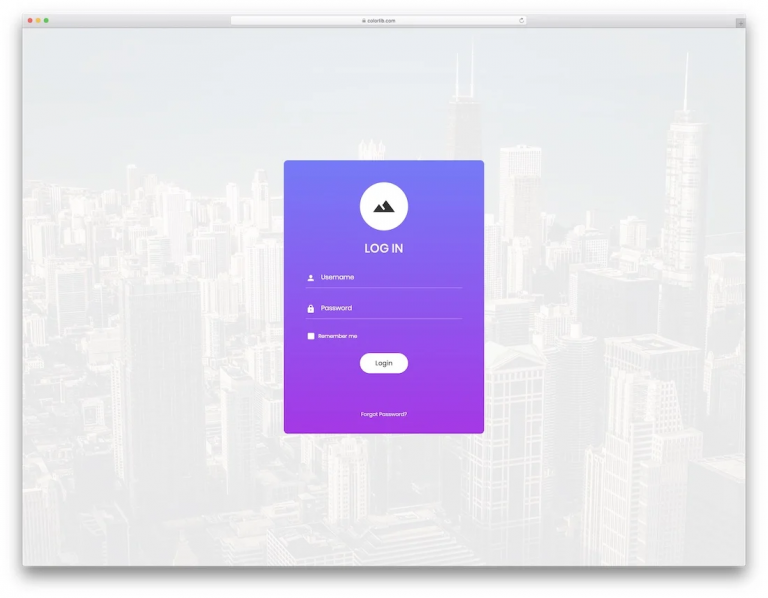 30 Formulários de Login HTML5 e CSS3 Gratuitos