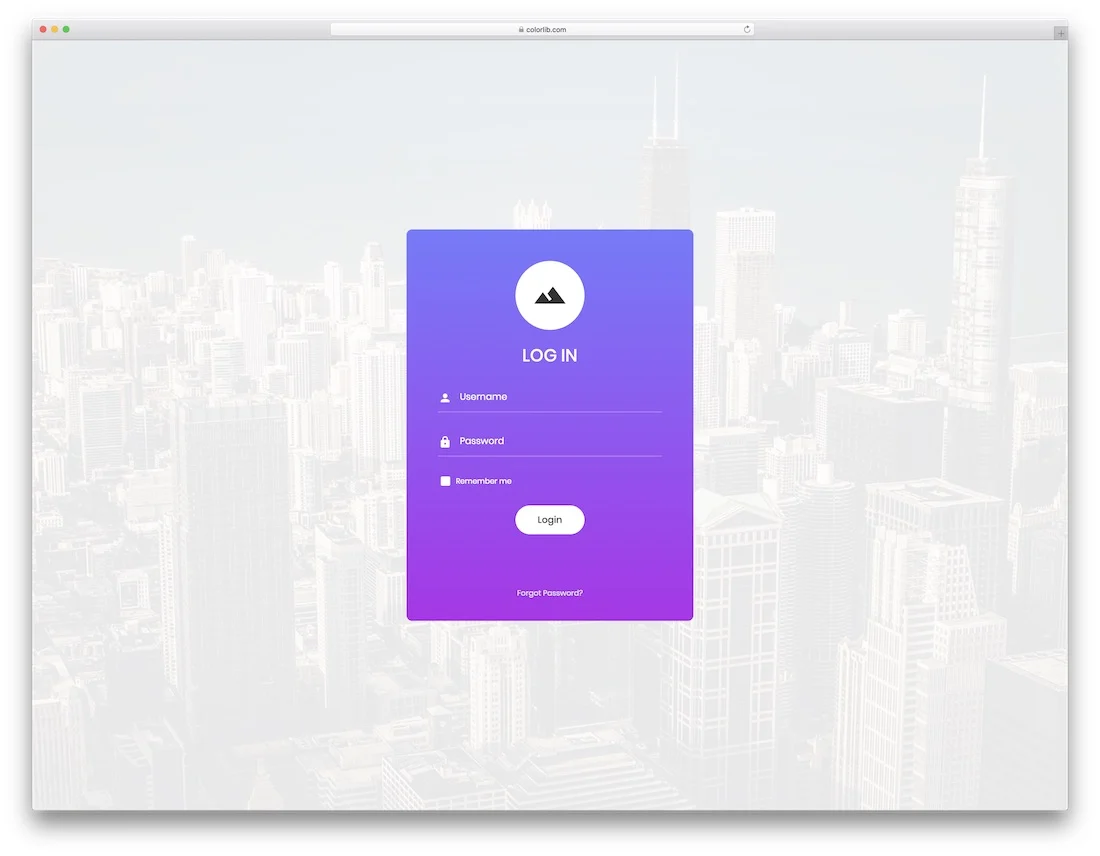 30 Formulários de Login HTML5 e CSS3 Gratuitos