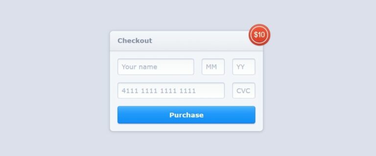 10 Modelos de Checkouts em HTML e CSS Gratuitos