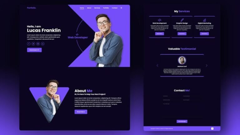 Como Fazer um Portfólio Usando HTML, CSS e JavaScript